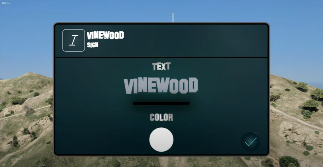 ESX & QB - Vinewood Sign Editor - Fivem Scripts